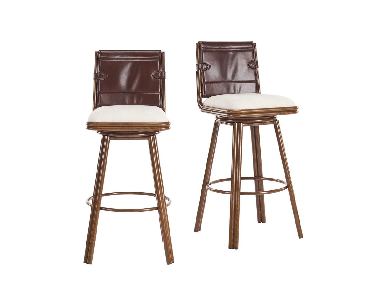 Click here for sumyeg Upholstered Swivel Bar Stool with Metal Fra... prices