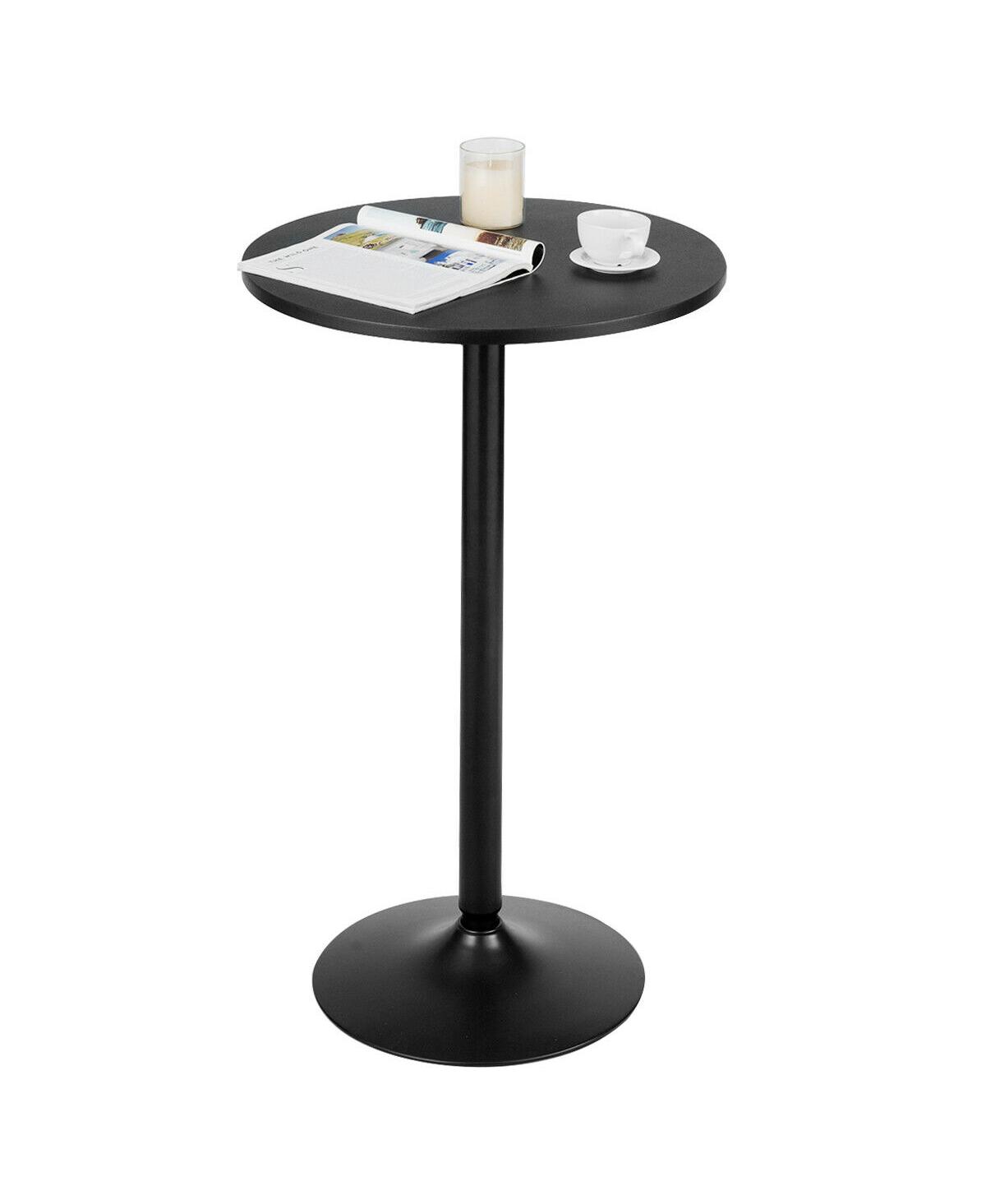 Click here for Gymax 24 Round Pub Table Bistro Bar Height Cocktai... prices