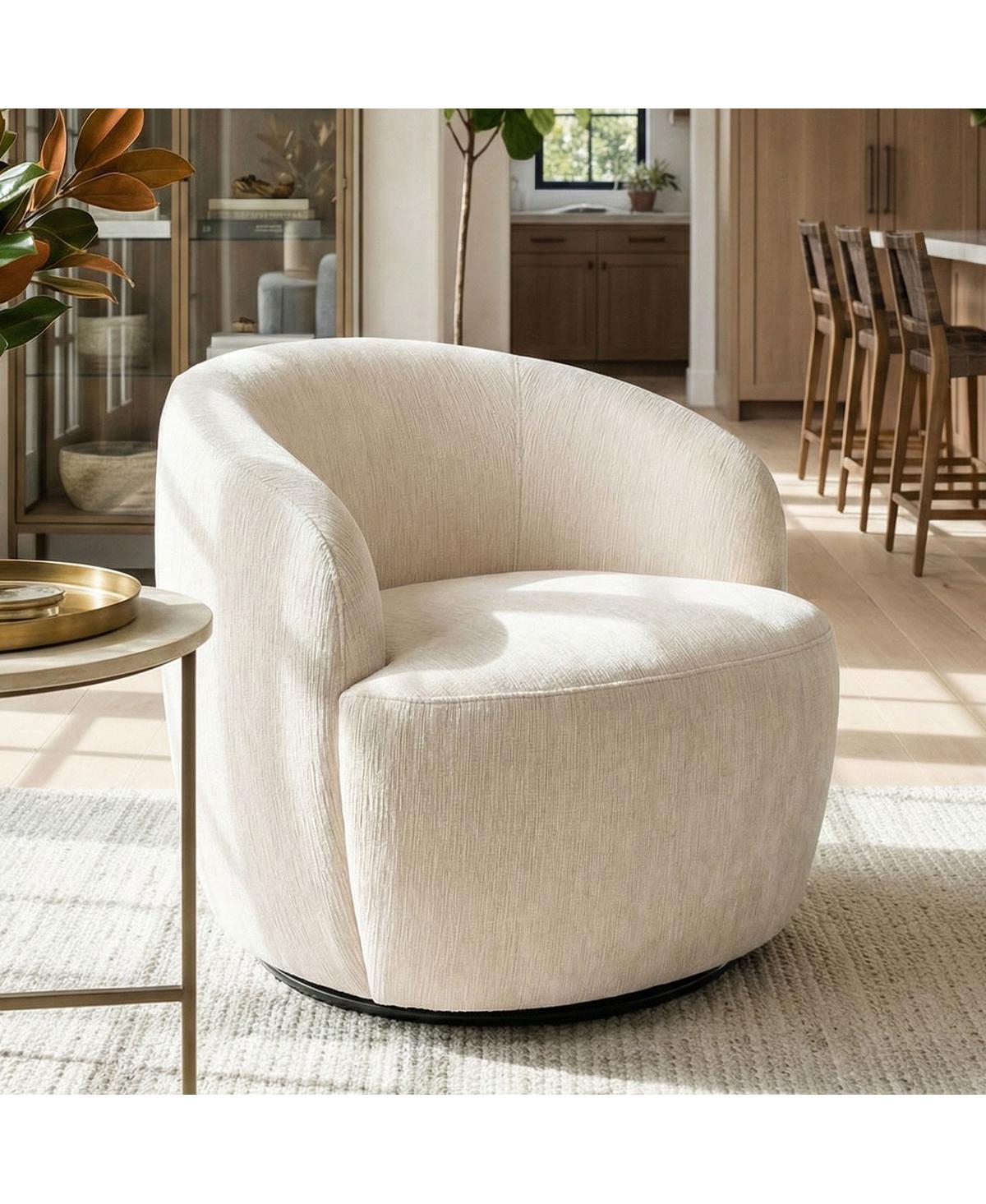 Click here for Maison Boucle Modern Swivel Barrel Accent Chair  U... prices