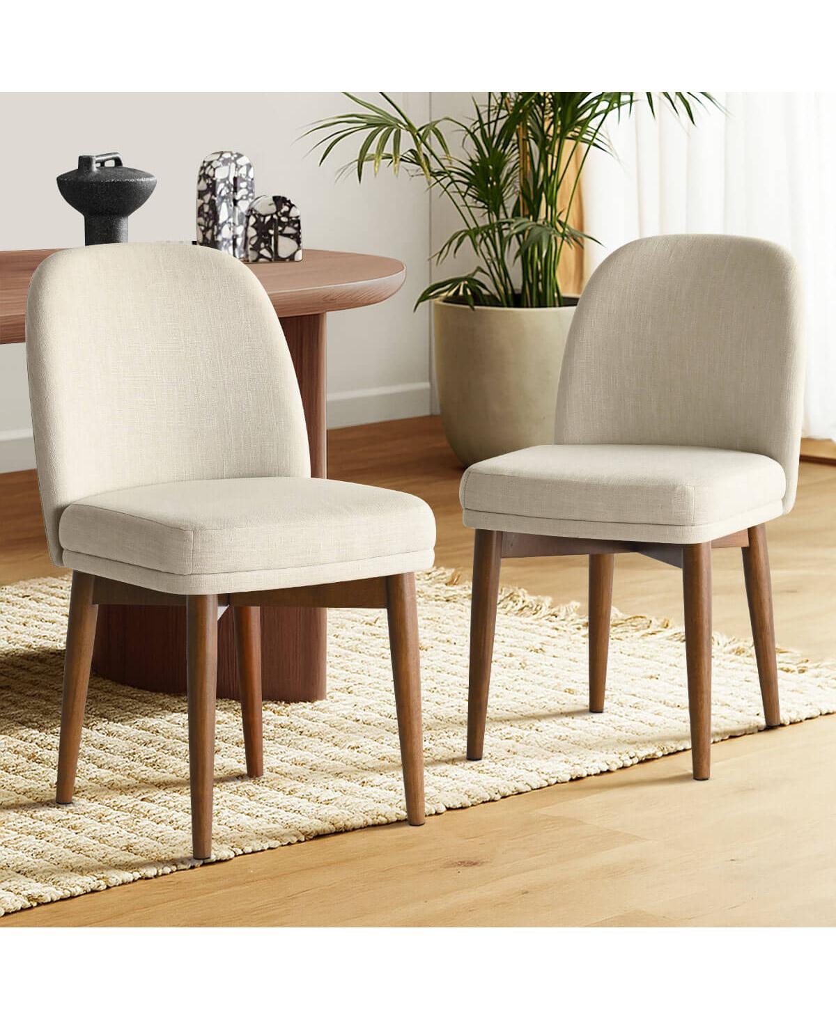 Click here for Maison Boucle Linen Blend Upholstered Dining Chair... prices