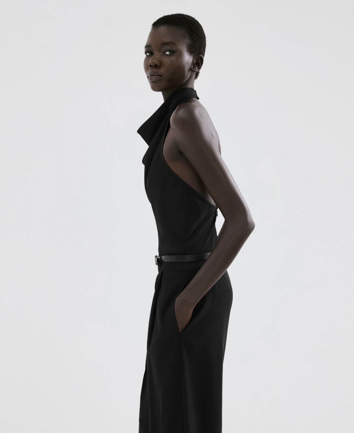 Click here for Mango Womens Combined Halter-Neck Jumpsuit - Black prices