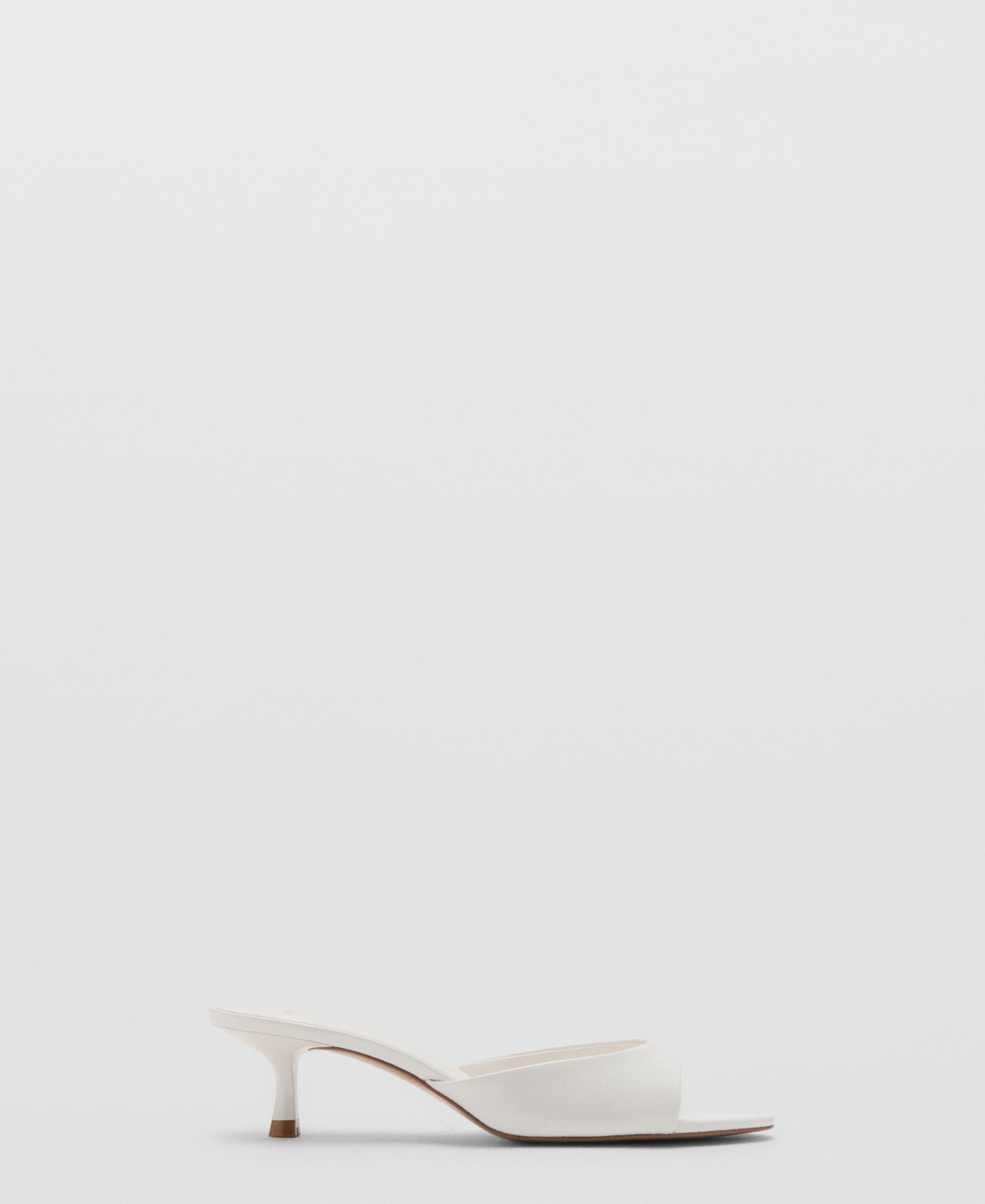 Click here for Mango Womens Strap Kitten-Heel Sandals - White prices