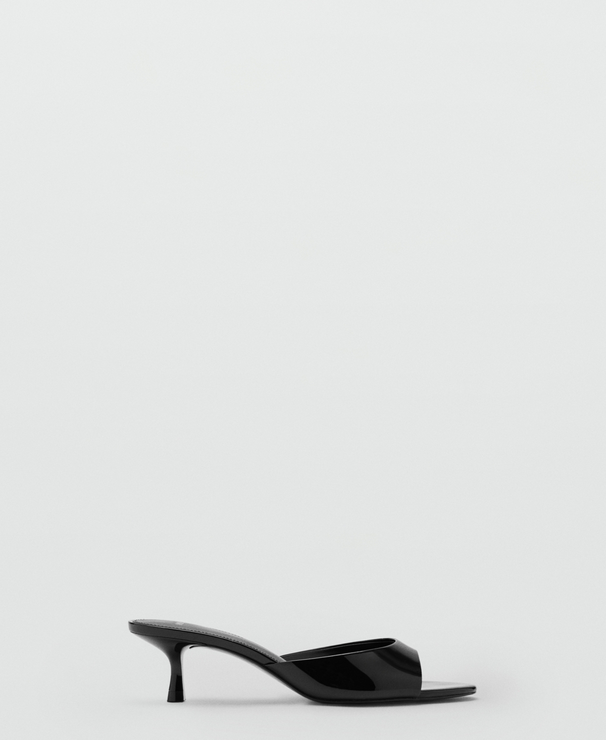 Click here for Mango Womens Strap Kitten-Heel Sandals - Black prices