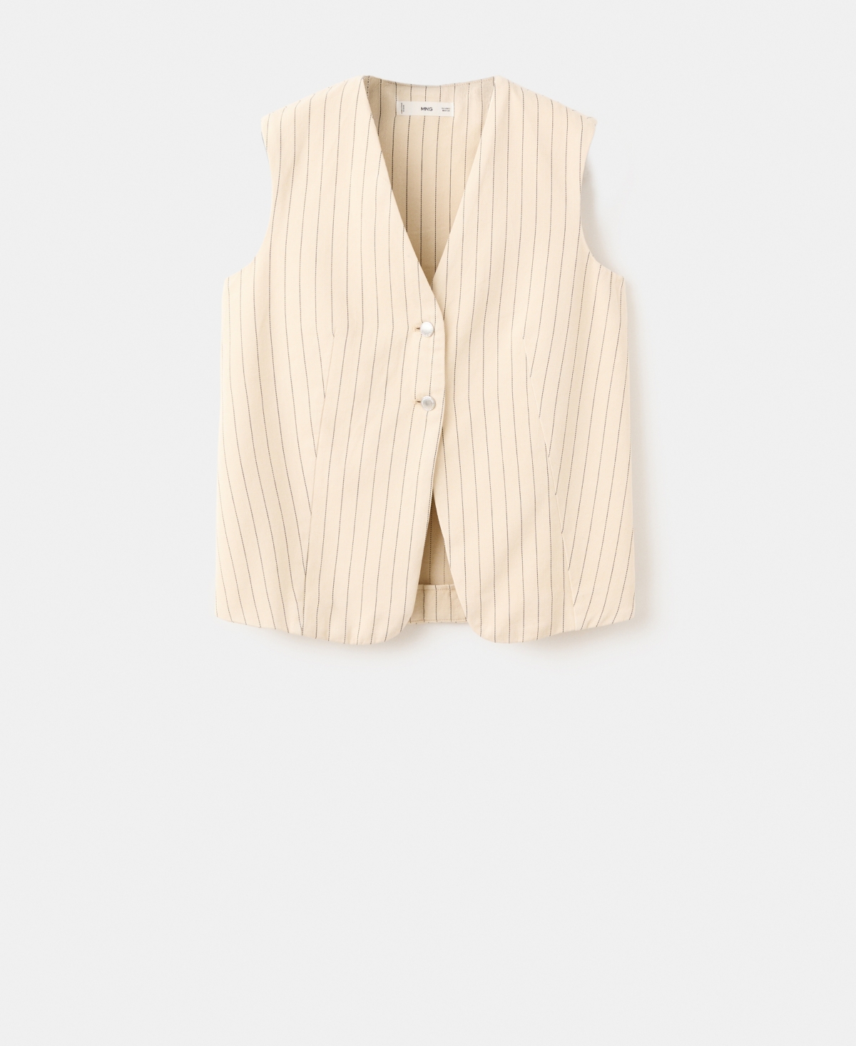 Click here for Mango Womens Pinstriped Suit Vest - Vanilla prices