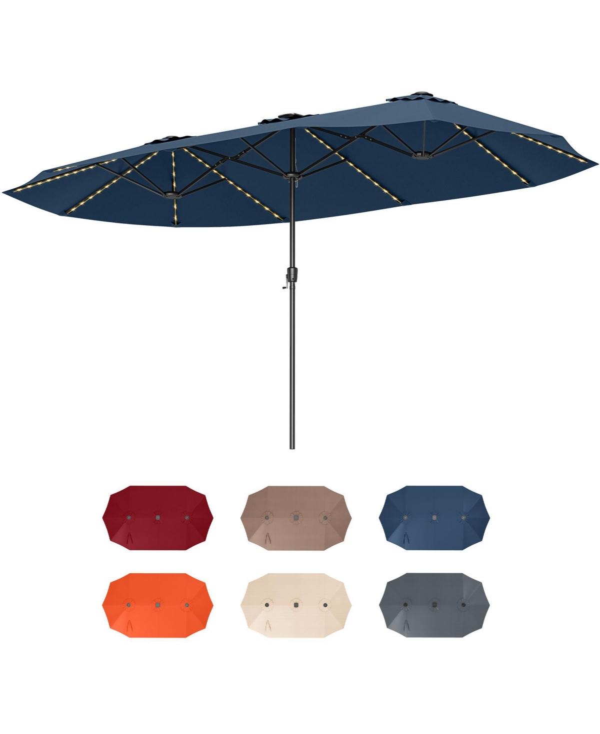 Click here for Sugift 15 5 Feet Extra Large Patio Umbrella with L... prices