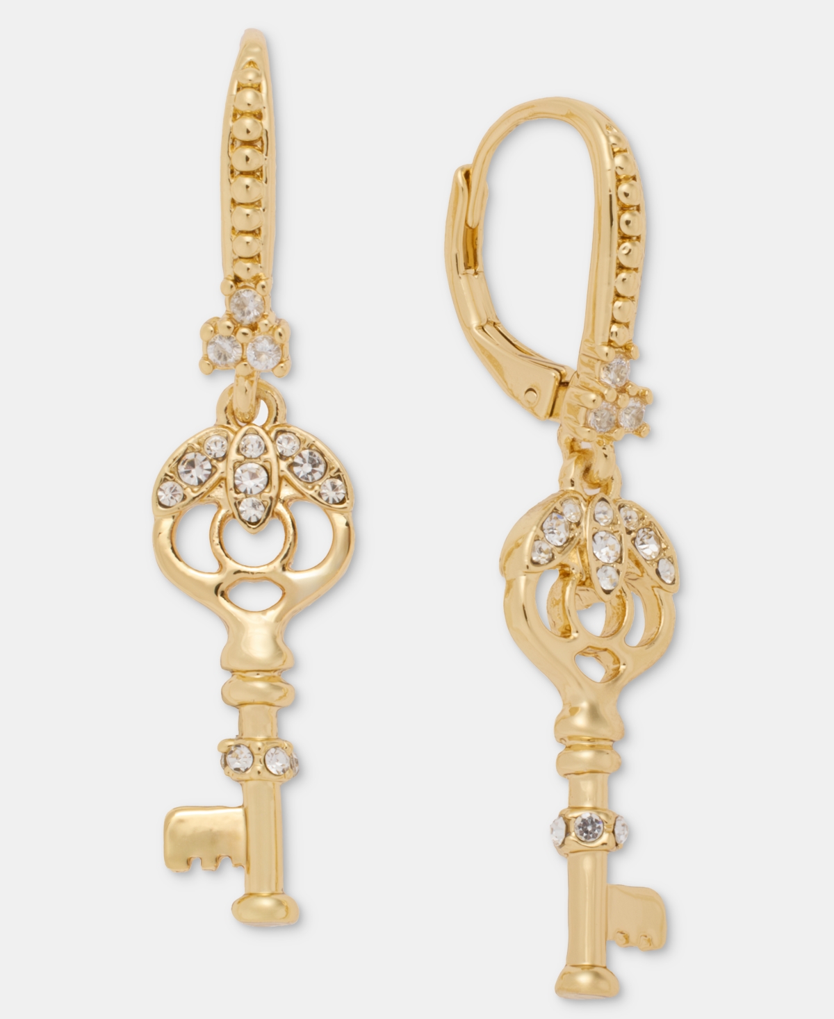 Click here for Marchesa Pave Key Drop Earrings - Silver prices