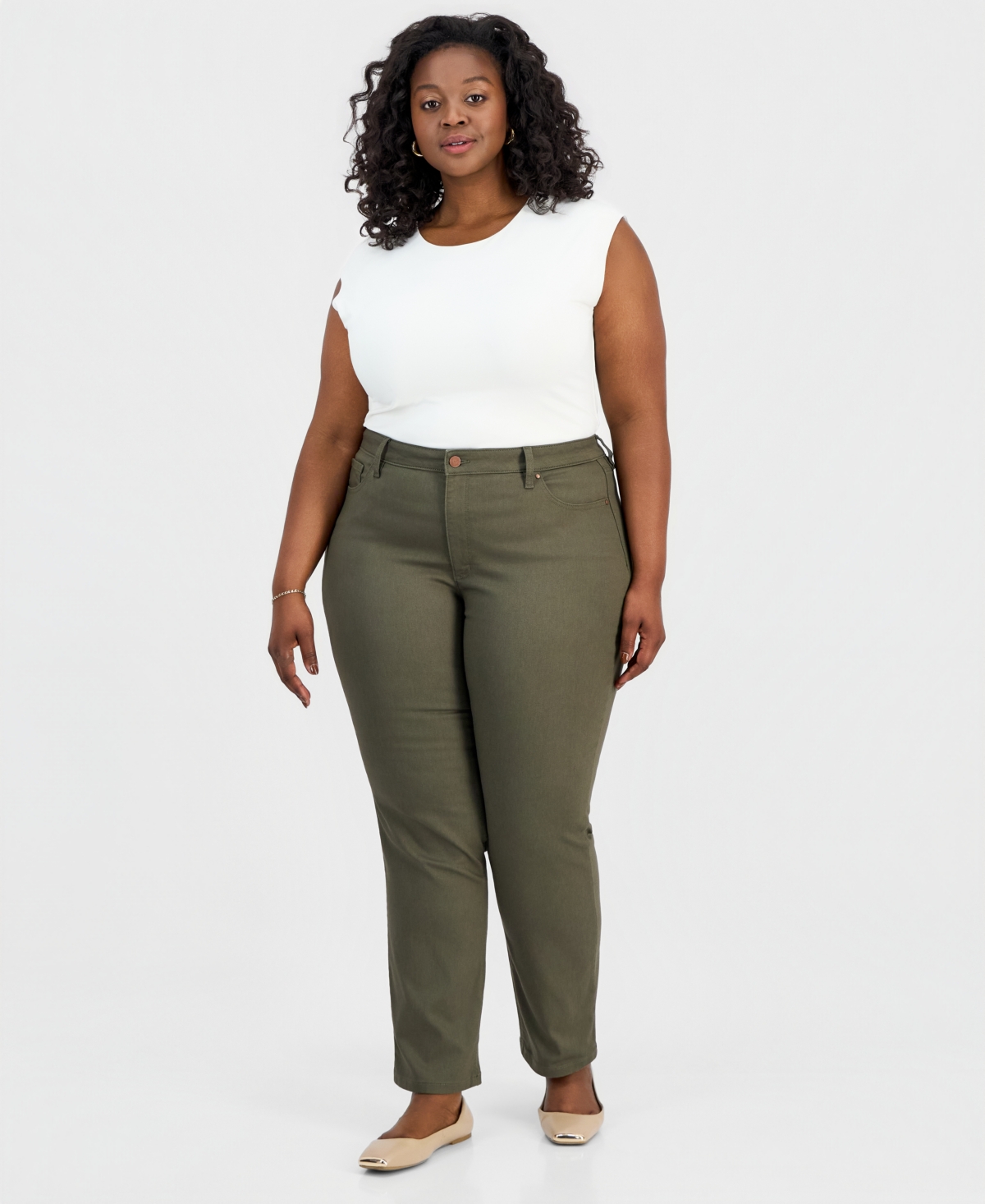 Click here for Jones New York Plus Size Lexington Straight-Leg Je... prices