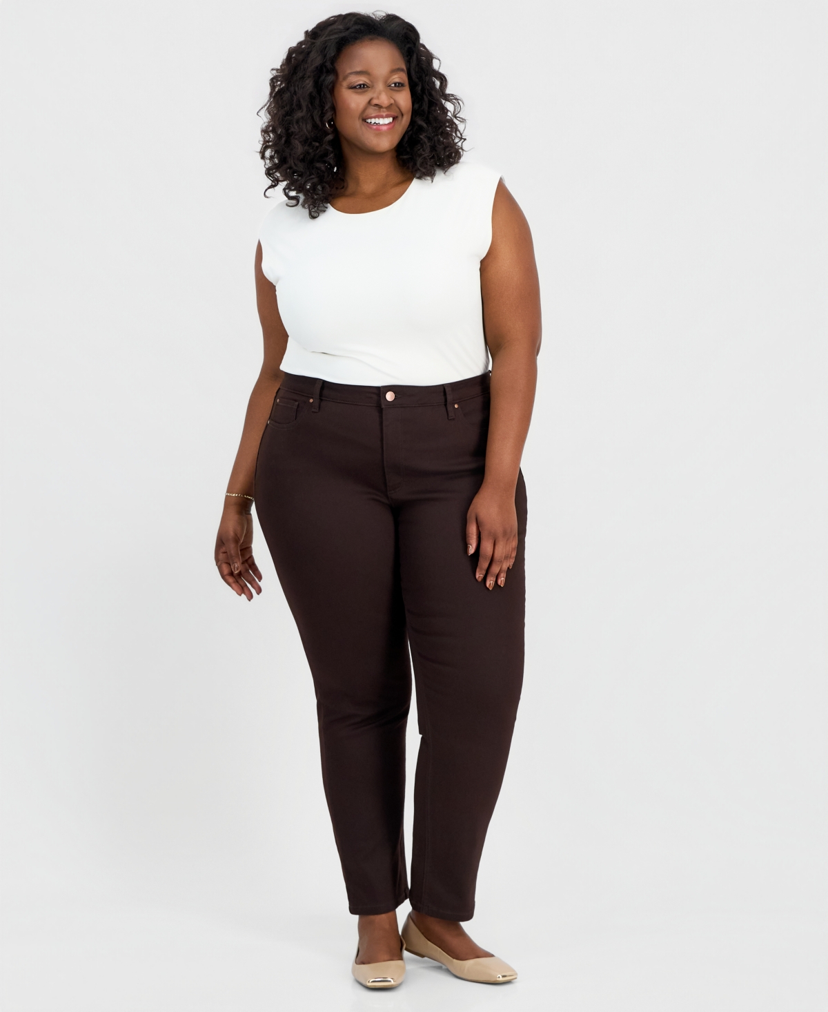 Click here for Jones New York Plus Size Lexington Straight-Leg Je... prices