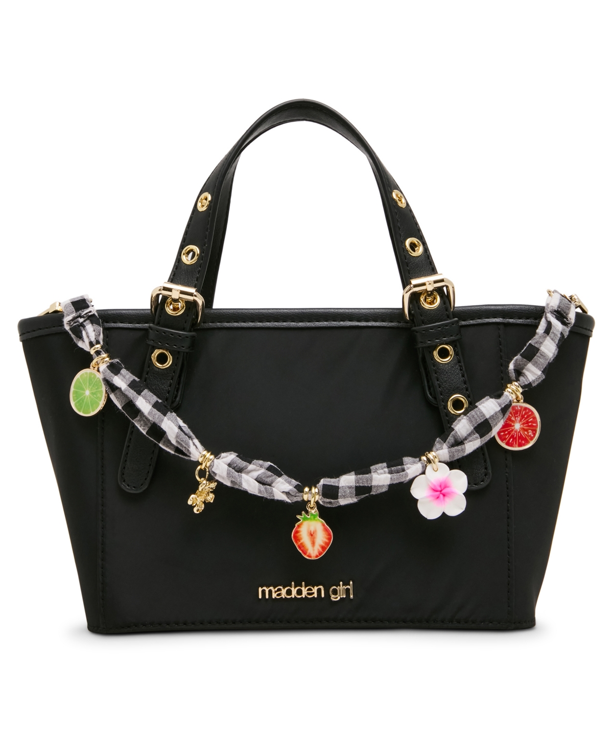 Click here for Madden Girl Amanza Medium Tote Handbag - Black prices