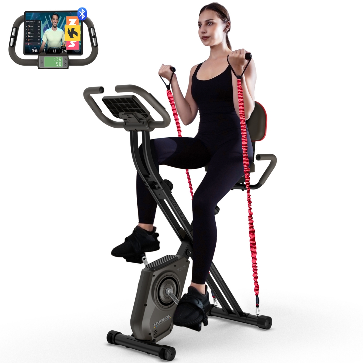 Click here for Harison Adjustable Magnetic Exercise Bike for Home... prices