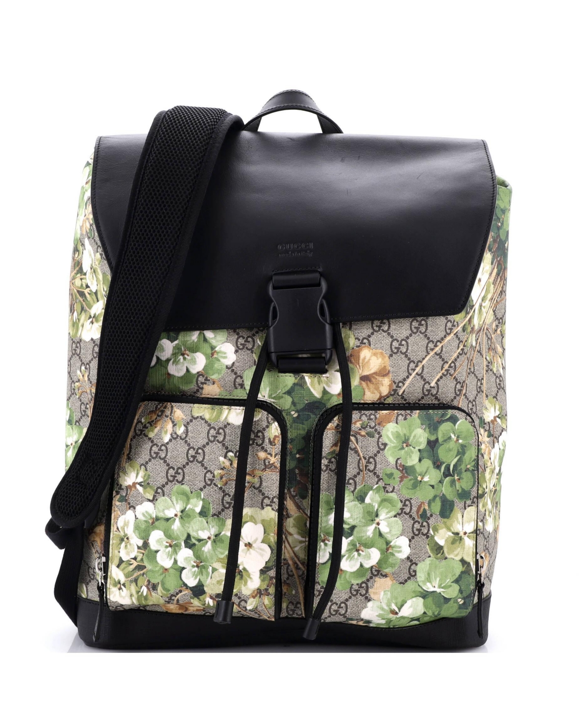 Click here for Pre-Owned Gucci Buckle Backpack Blooms Print Gg Co... prices