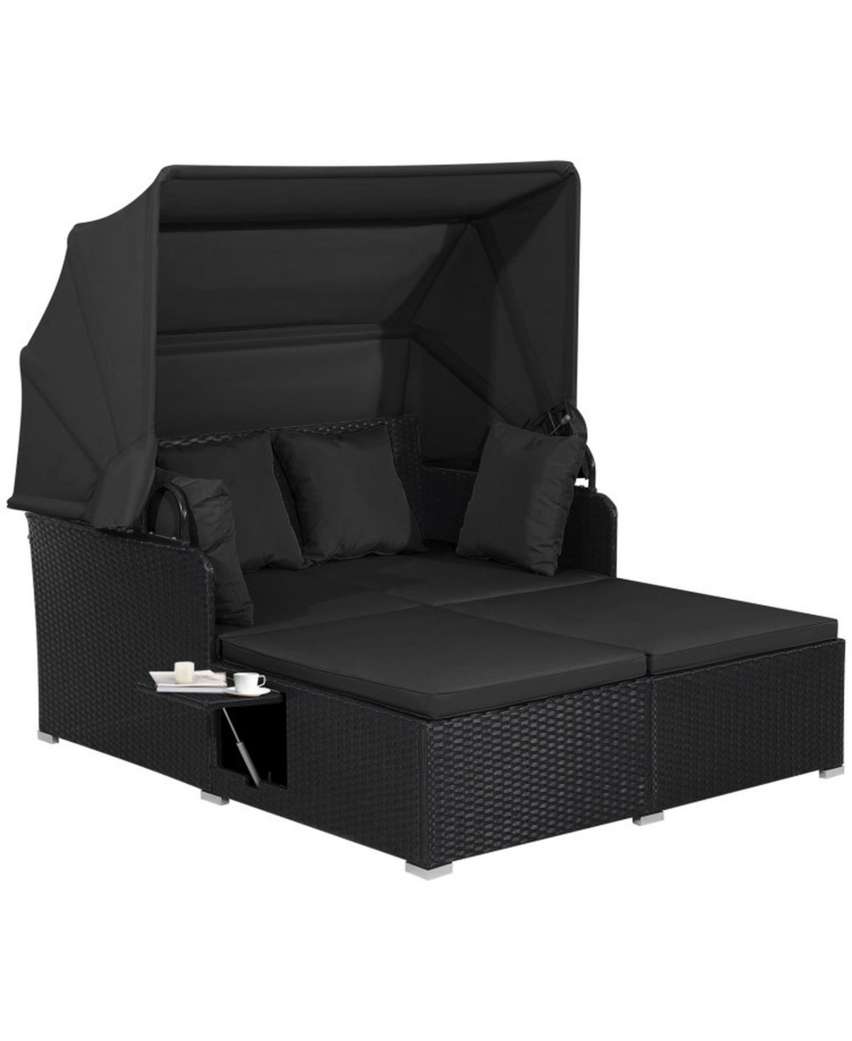 Click here for Gouun Outdoor Pe Wicker Patio Daybed with Retracta... prices