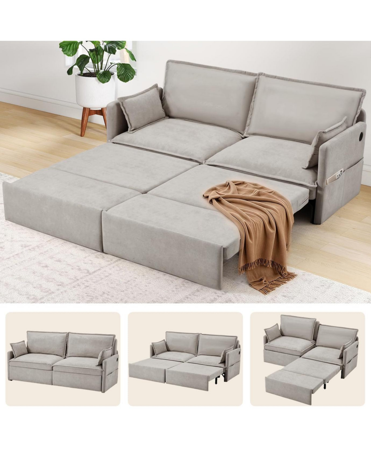 Click here for Aecojoy 3 in 1 Sofa Bed  Pull Out Couch Sleeper So... prices
