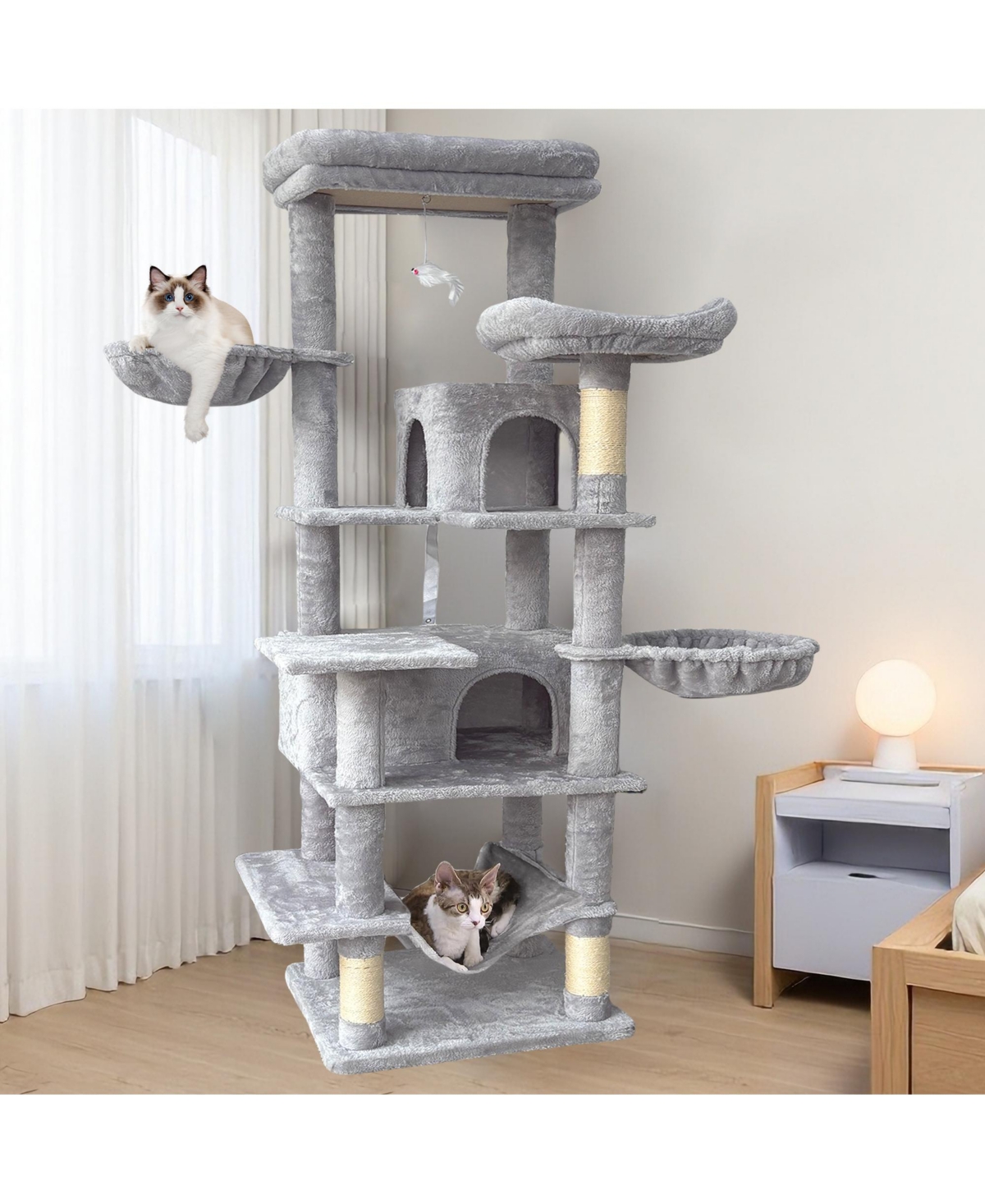Click here for Aostirmotor 68 Multi-Level Cat Tree with Hammocks... prices