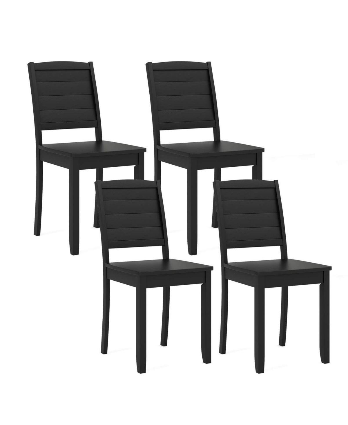 Click here for Gymax 4 Pcs Armless Wood Dining Chair w/ Rubber Wo... prices