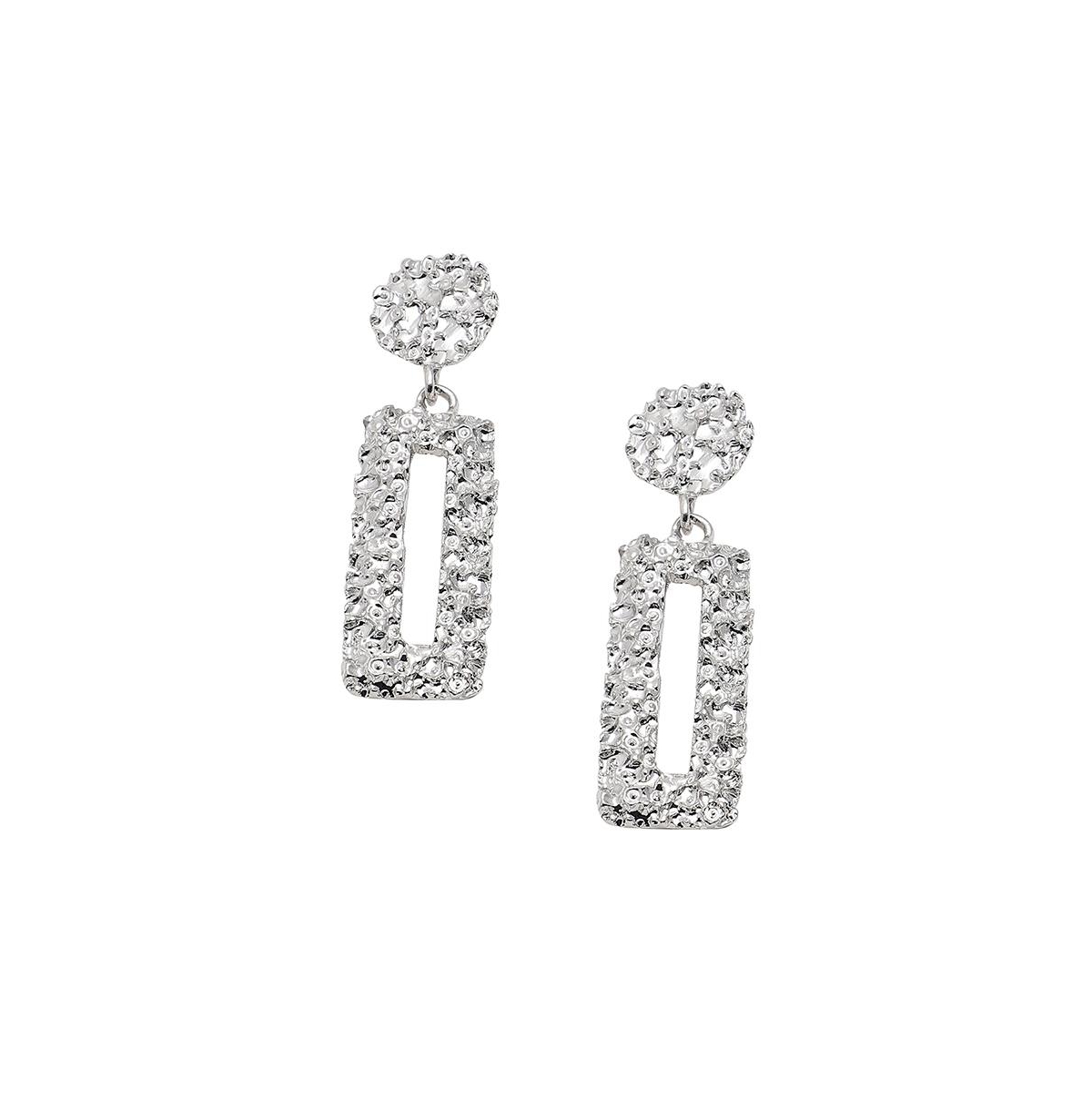 Click here for Sohi Womens Corroded Drop Earrings - Silver prices