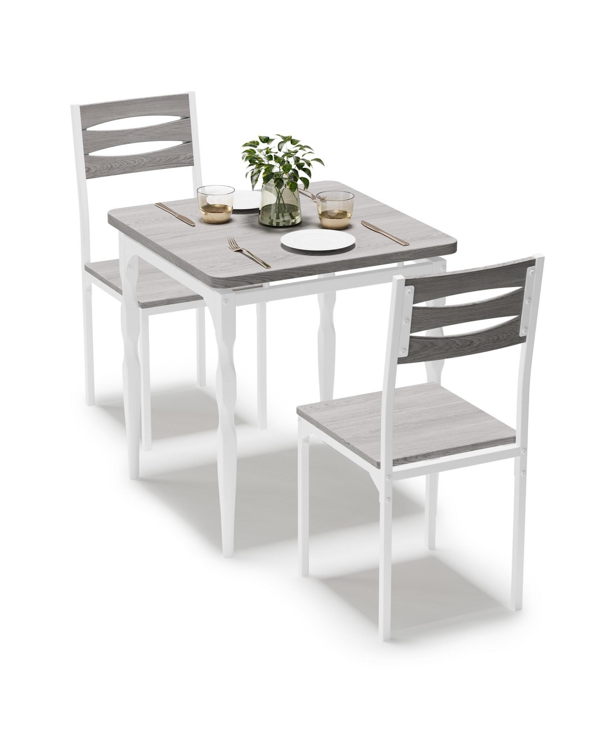 Click here for gaomon 2-Person 3-Piece Compact Dining Table Set -... prices