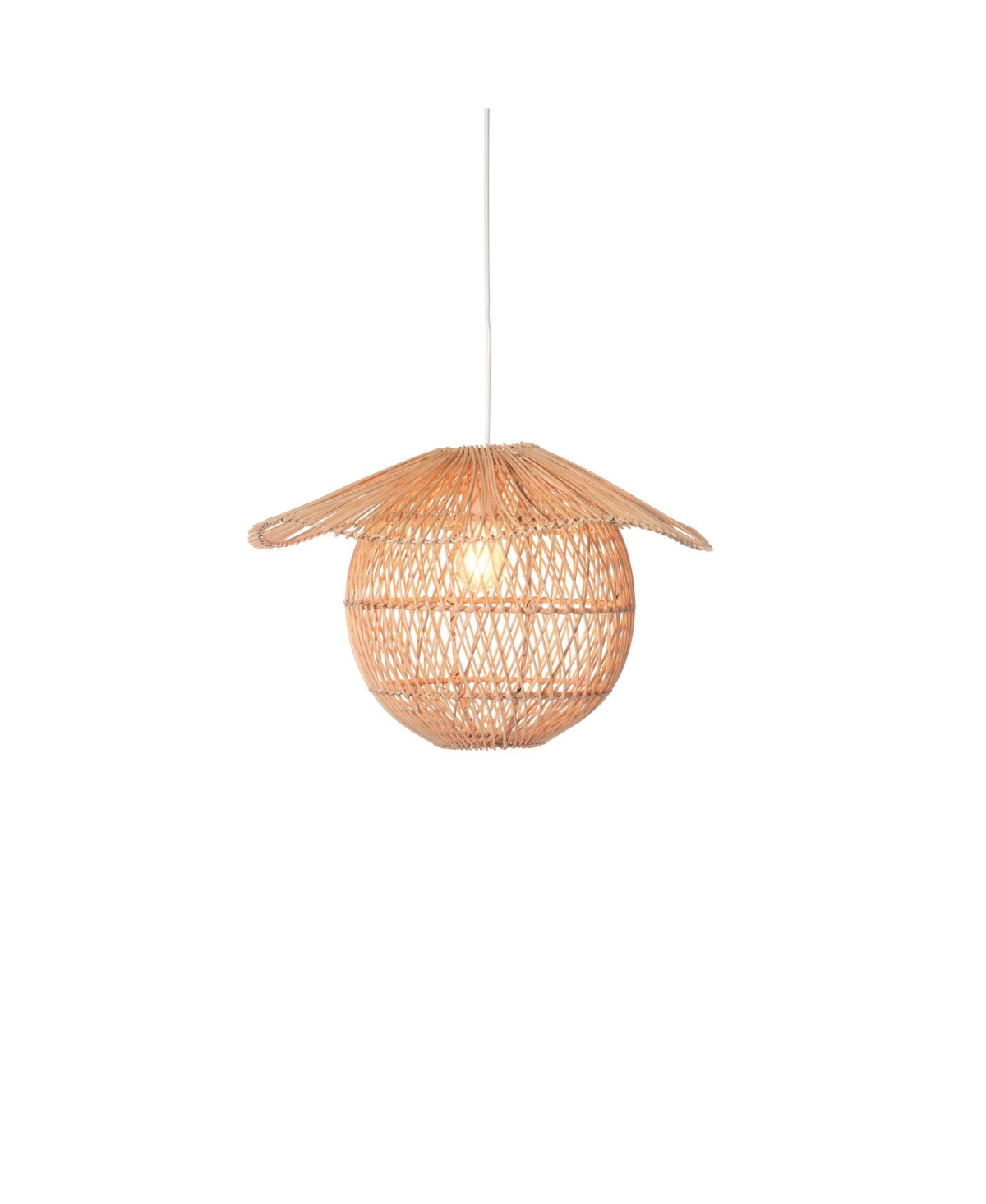 Click here for The Artisan & Company Rattan Lotus Orb Pendant Lig... prices
