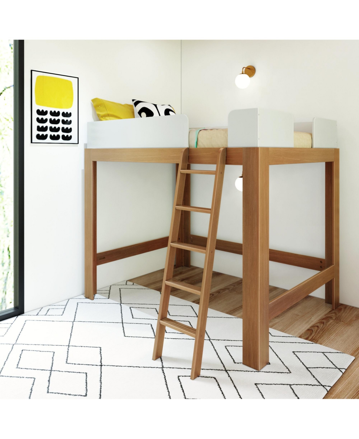 Click here for Max & Lily Mid-Century Modern High Loft Bed - Peca... prices