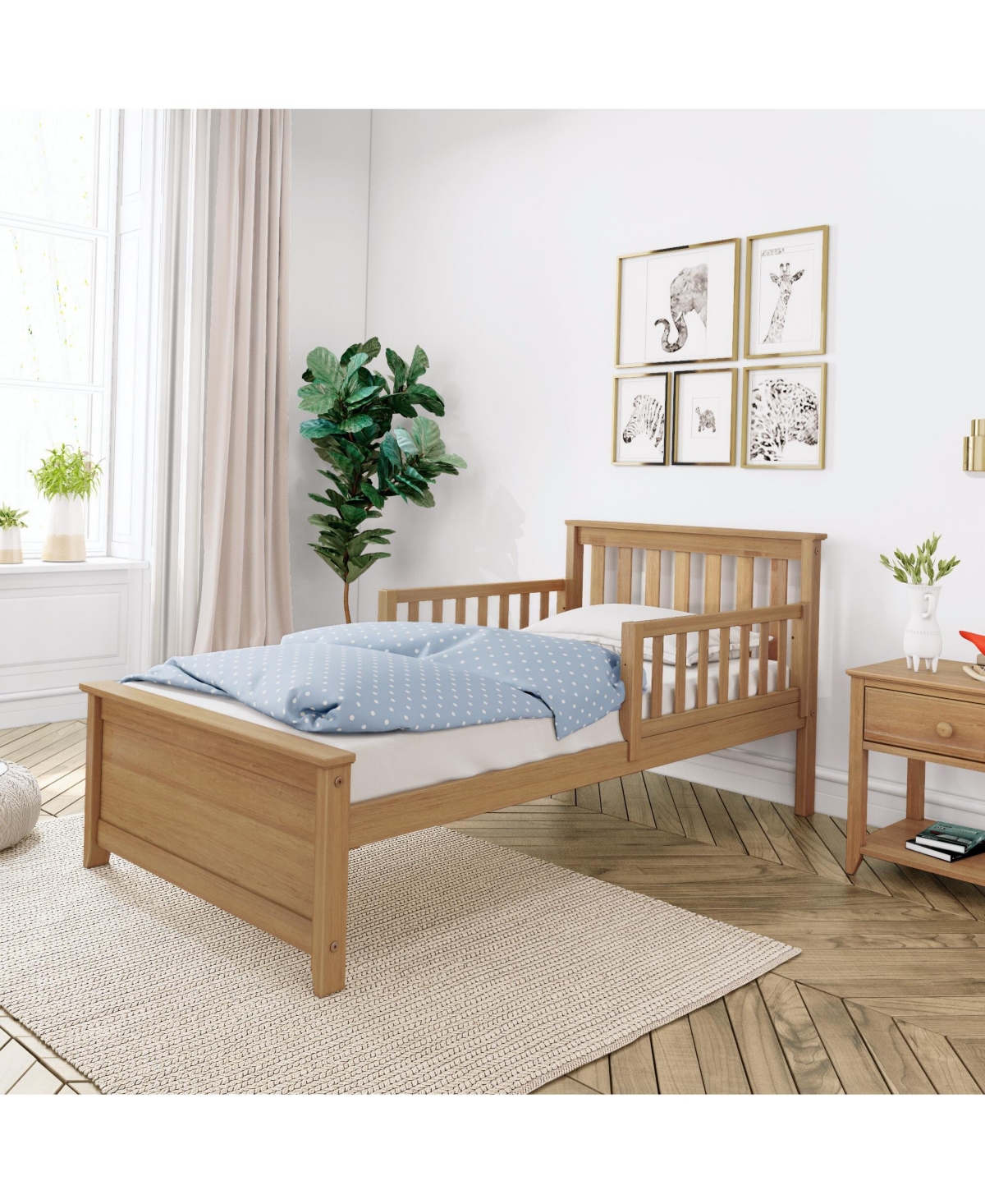 Click here for Max and Lily with Single Guard Rail - Pecan prices