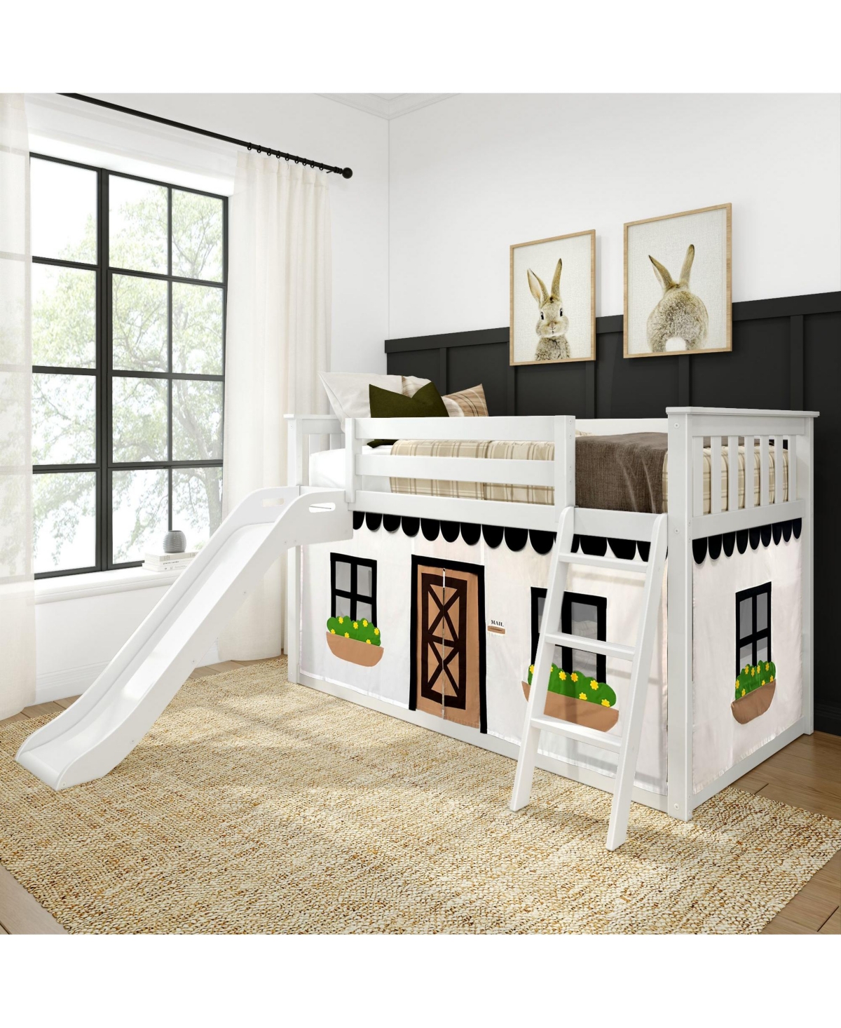 Click here for Max & Lily Low Bunk With Easy Slide and Farmhouse... prices