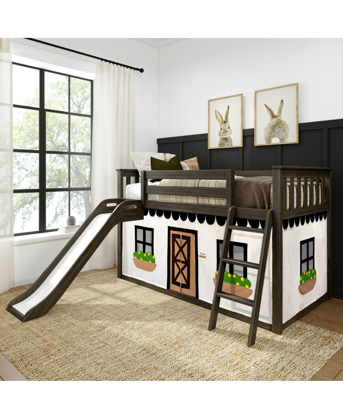 Click here for Max & Lily Low Bunk With Easy Slide and Farmhouse... prices