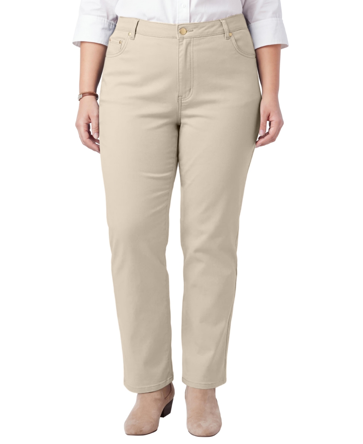 Click here for Woman Within Womens Within Tall Straight-Leg Stret... prices