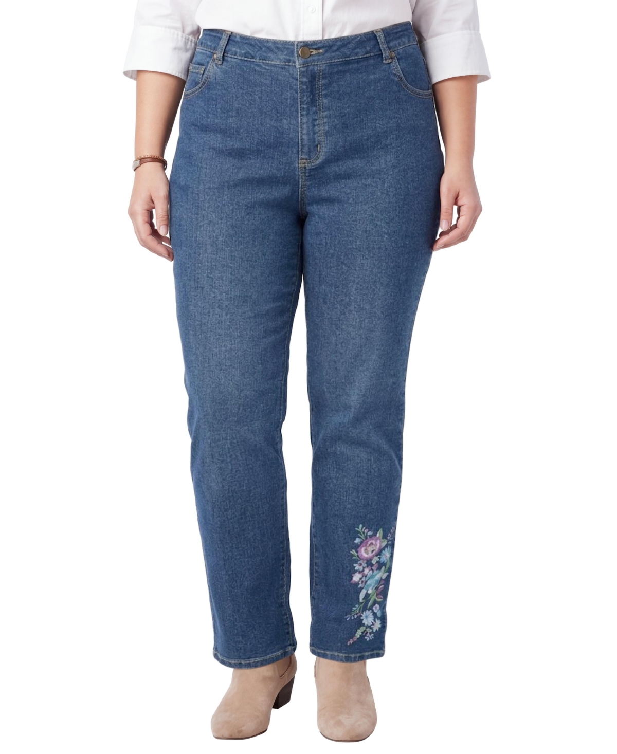 Click here for Woman Within Womens Within Tall Straight-Leg Stret... prices