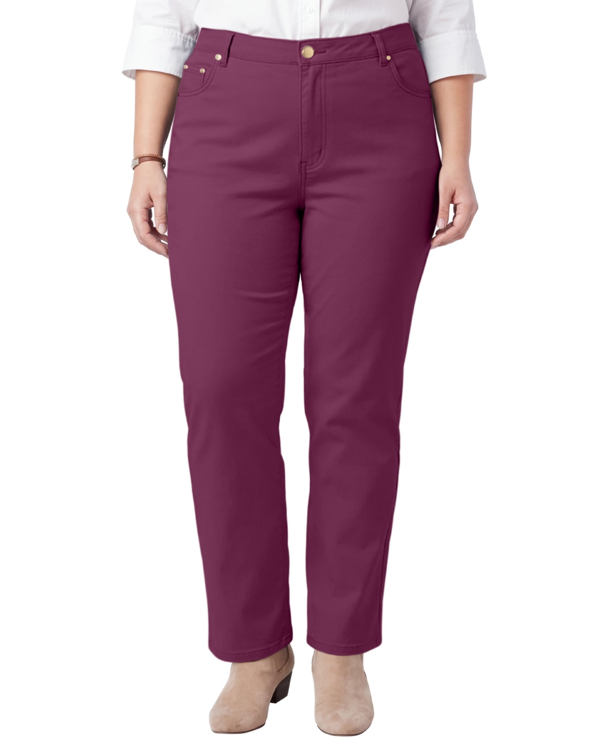 Click here for Woman Within Womens Within Tall Straight-Leg Stret... prices