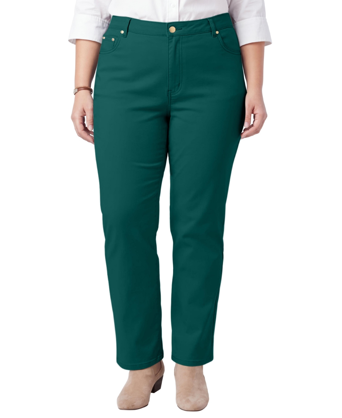 Click here for Woman Within Womens Within Tall Straight-Leg Stret... prices