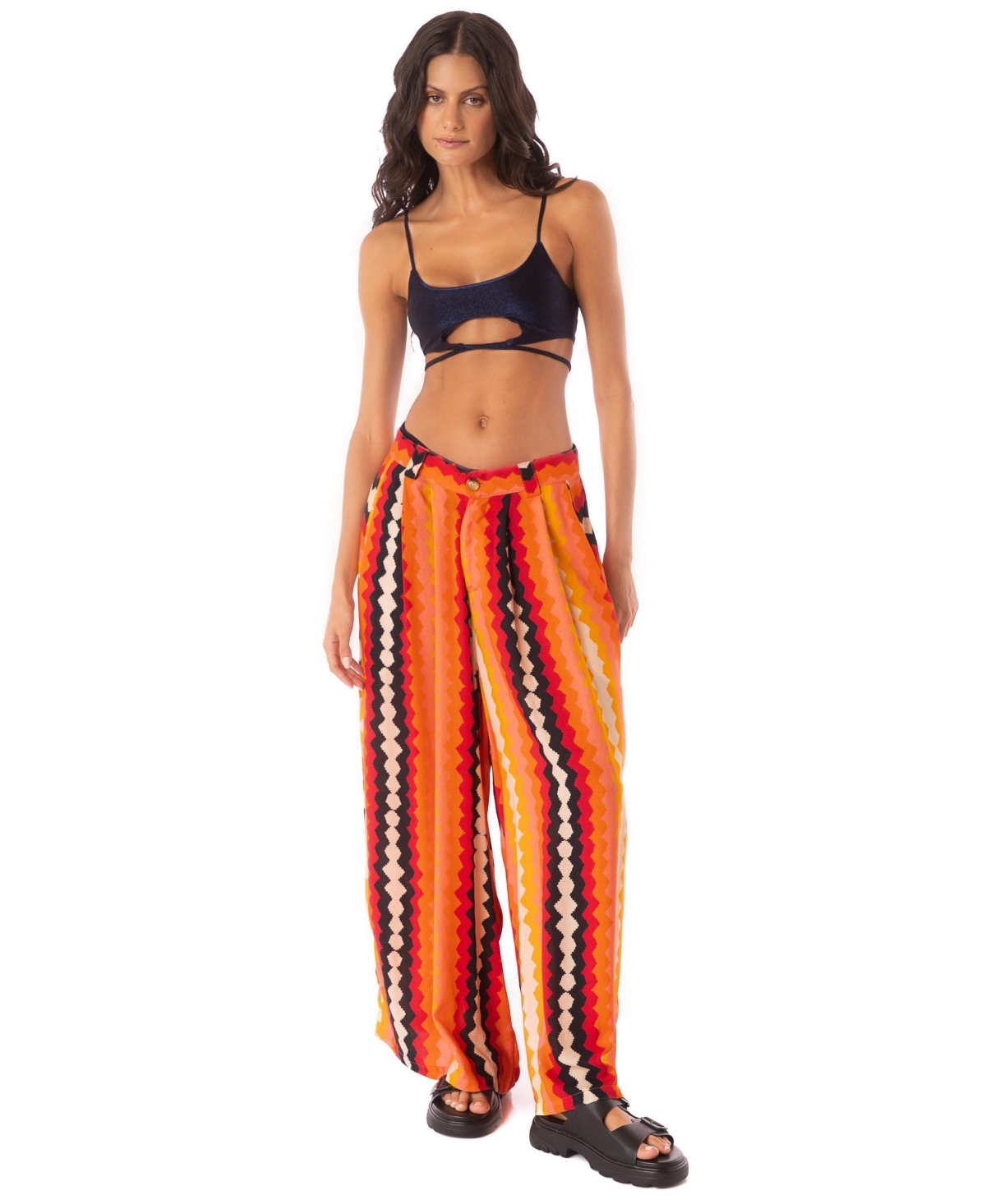 Click here for Maaji Womens Eclectic Chevron Sabine - Open orange prices
