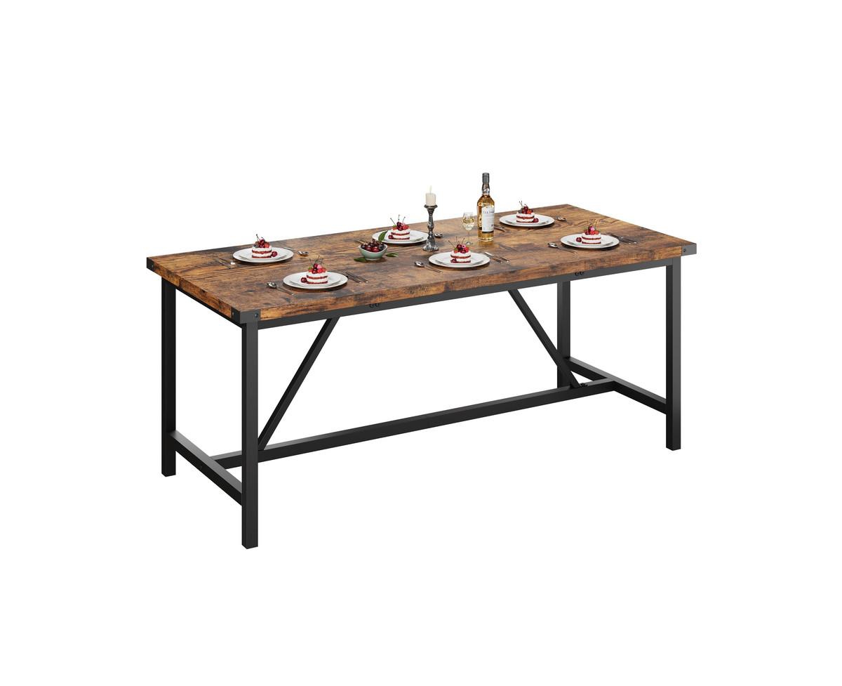 Click here for gaomon 6-8 Person Industrial Rectangular Dining Ta... prices