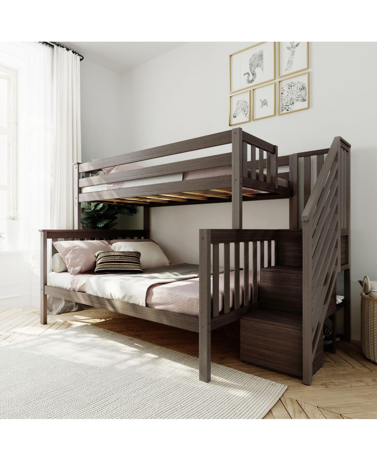 Click here for Max & Lily Solid Wood Twin over Full with Staircas... prices