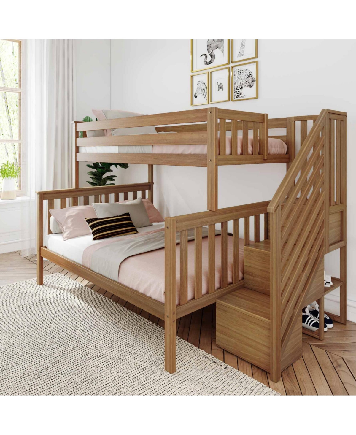 Click here for Max & Lily Solid Wood Twin over Full with Staircas... prices