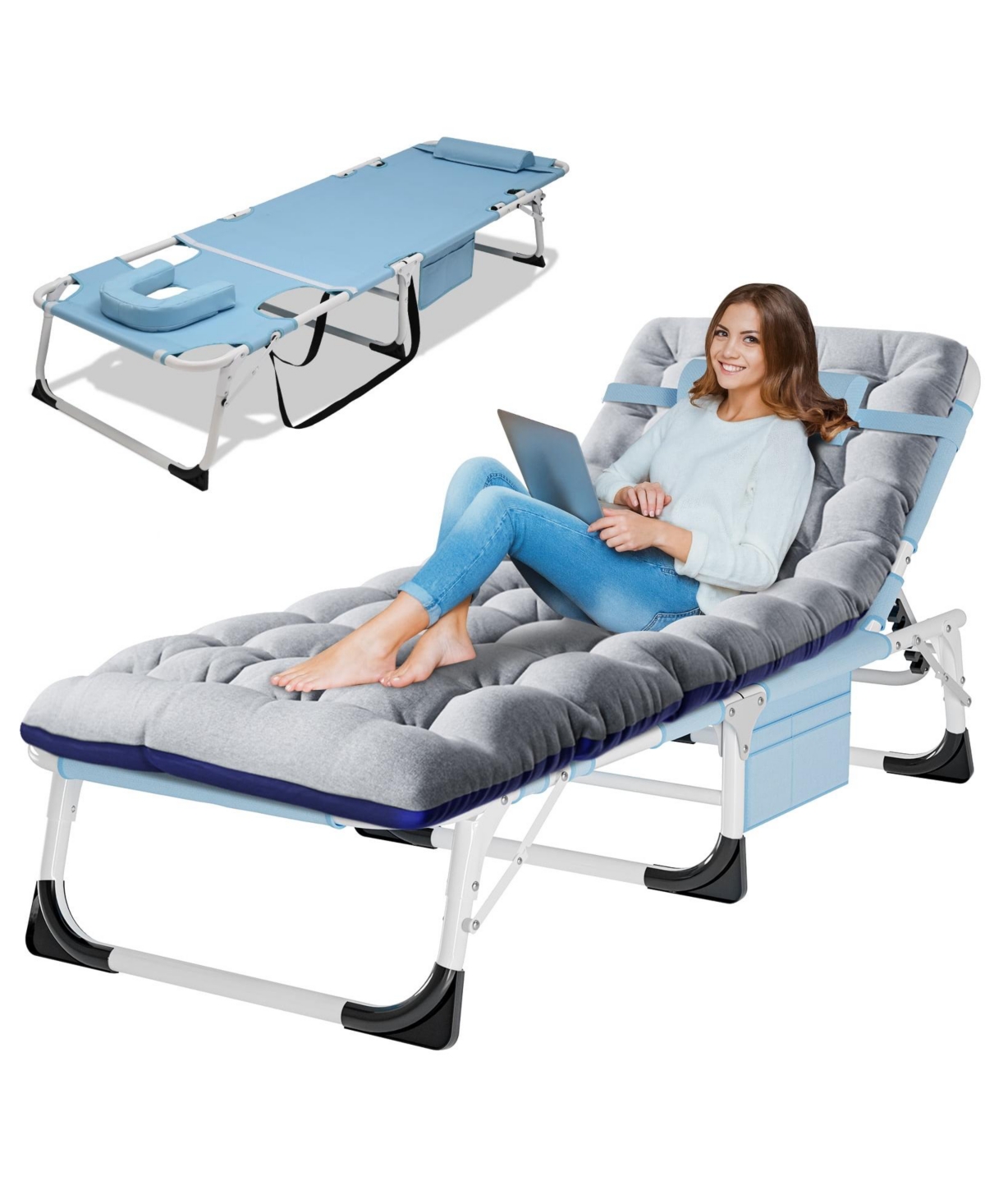 Click here for Aboron Heavy Duty 3-in-1 Folding Camping Cot with... prices