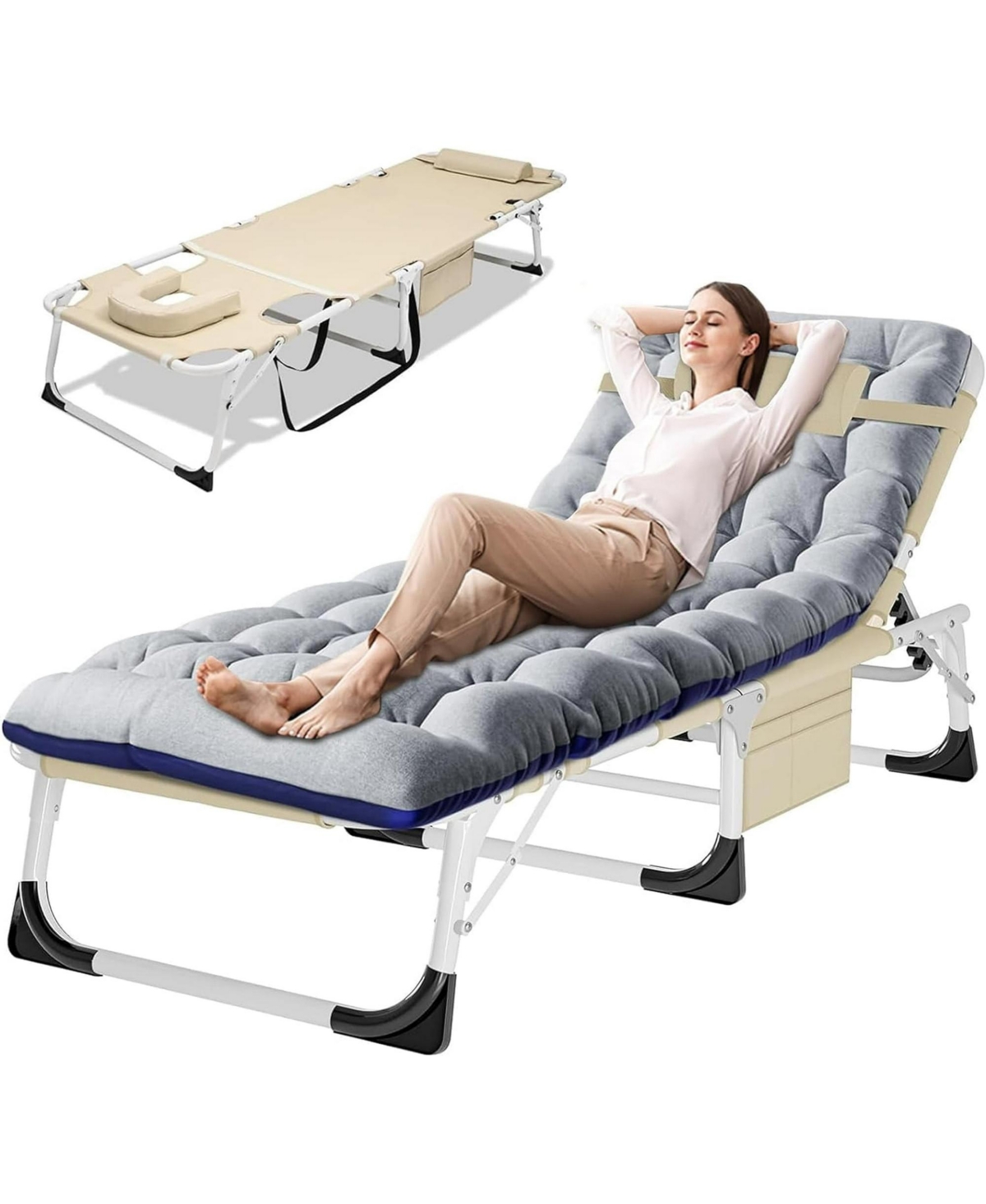 Click here for Aboron Heavy Duty 3-in-1 Folding Camping Cot with... prices