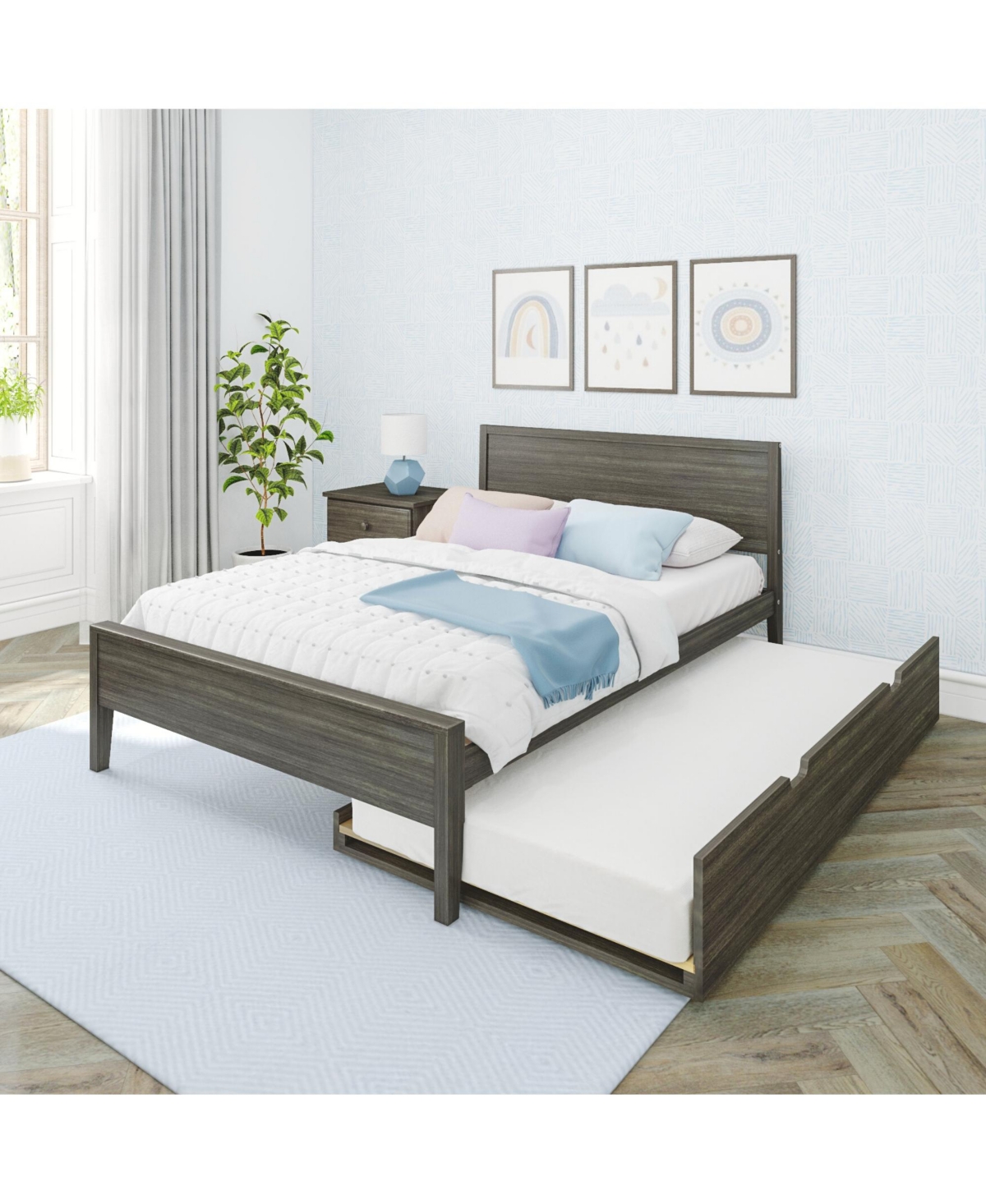 Click here for Max & Lily Full Size Bed Frame with Trundle  Class... prices