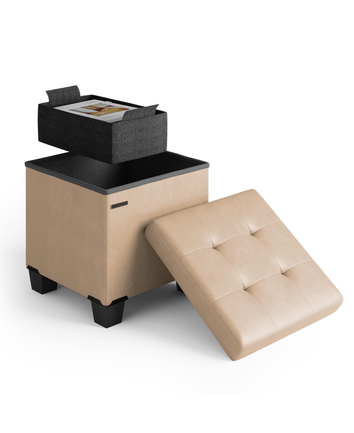 Click here for Nestl 15 Inch Ottoman Storage Bench with Storage B... prices