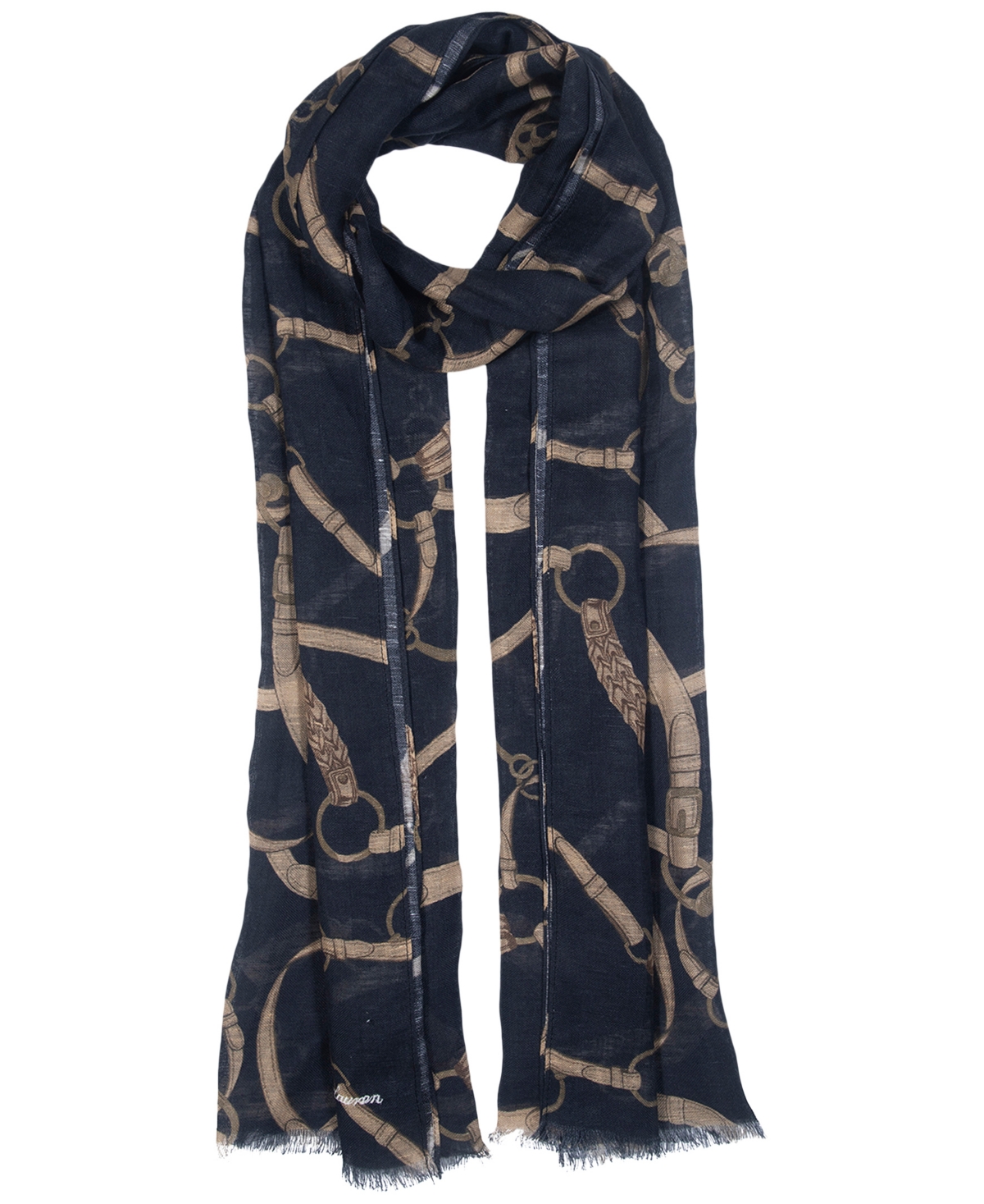 Click here for Lauren Ralph Lauren Belting Mixed Material Scarf -... prices