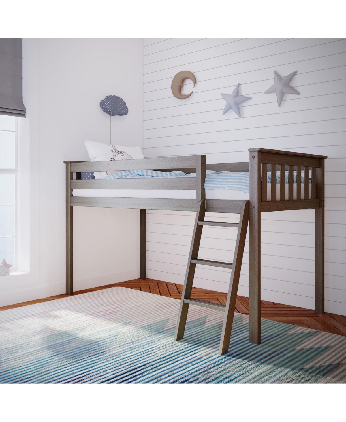 Click here for Max & Lily Twin Loft Bed  Solid Wood Loft Beds wit... prices