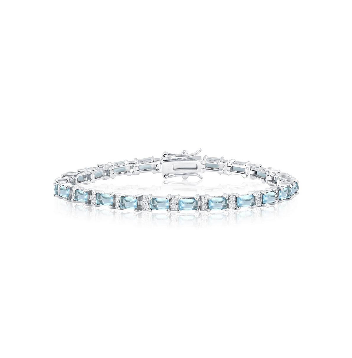 Click here for Simona Emerald Bracelet in Sterling Silver - Sky b... prices