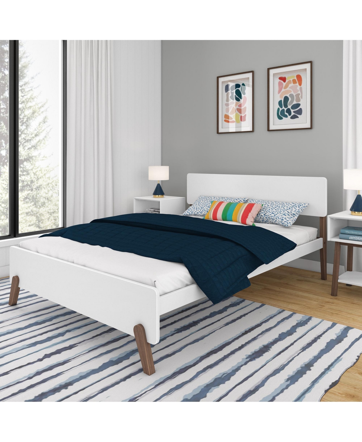 Click here for Max & Lily Mid-Century Modern Queen Platform Bed f... prices