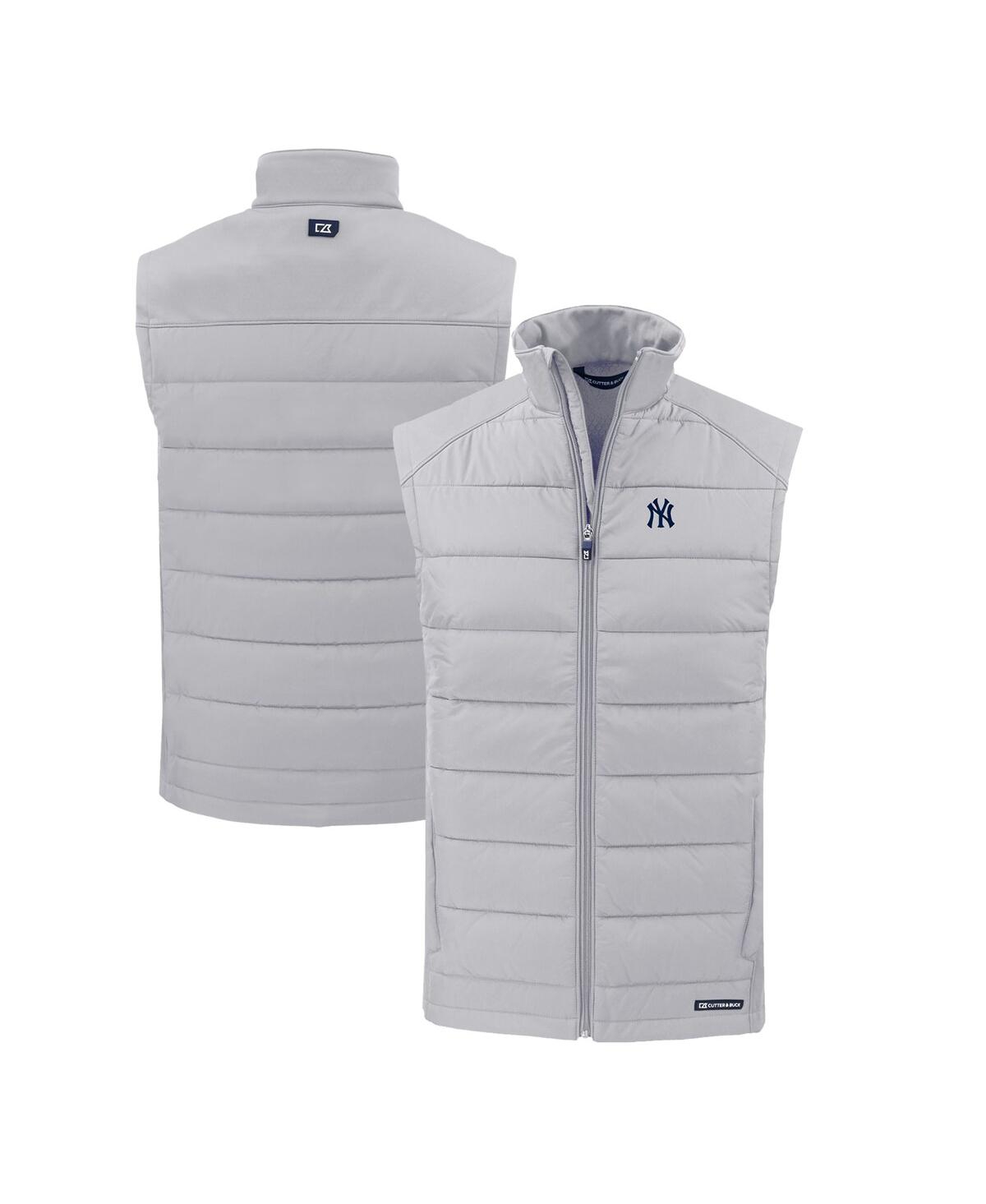Click here for Cutter & Buck Mens Gray New York Yankees Evoke Hyb... prices