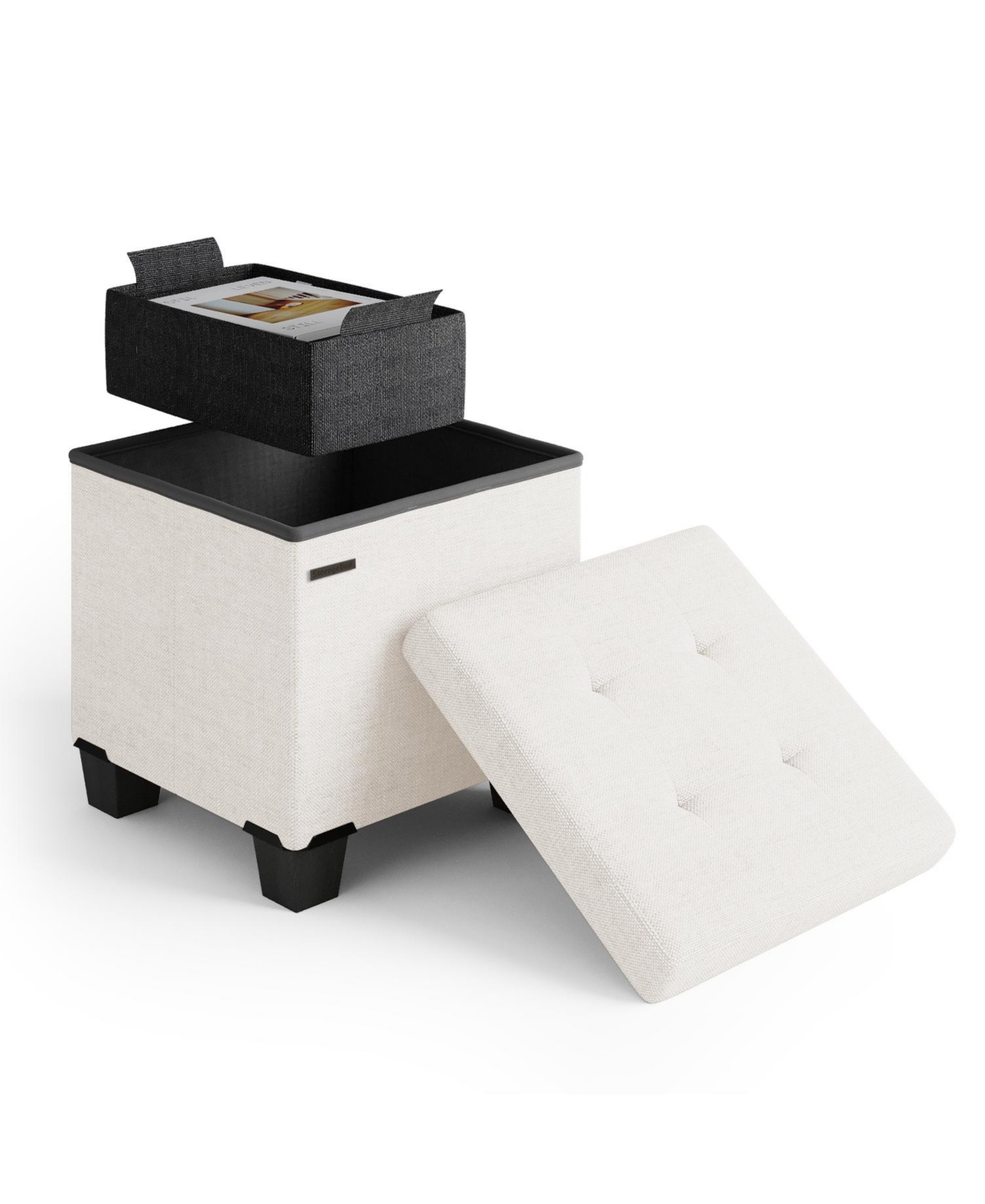 Click here for Nestl 15 Inch Ottoman Storage Bench with Storage B... prices