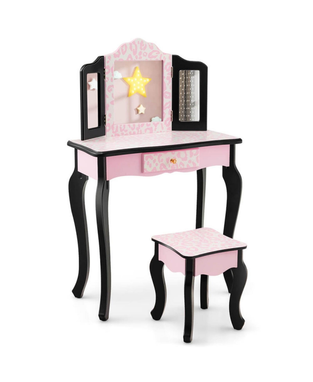 Click here for Gouun Kids Wood Makeup Dressing Table with Dimmabl... prices