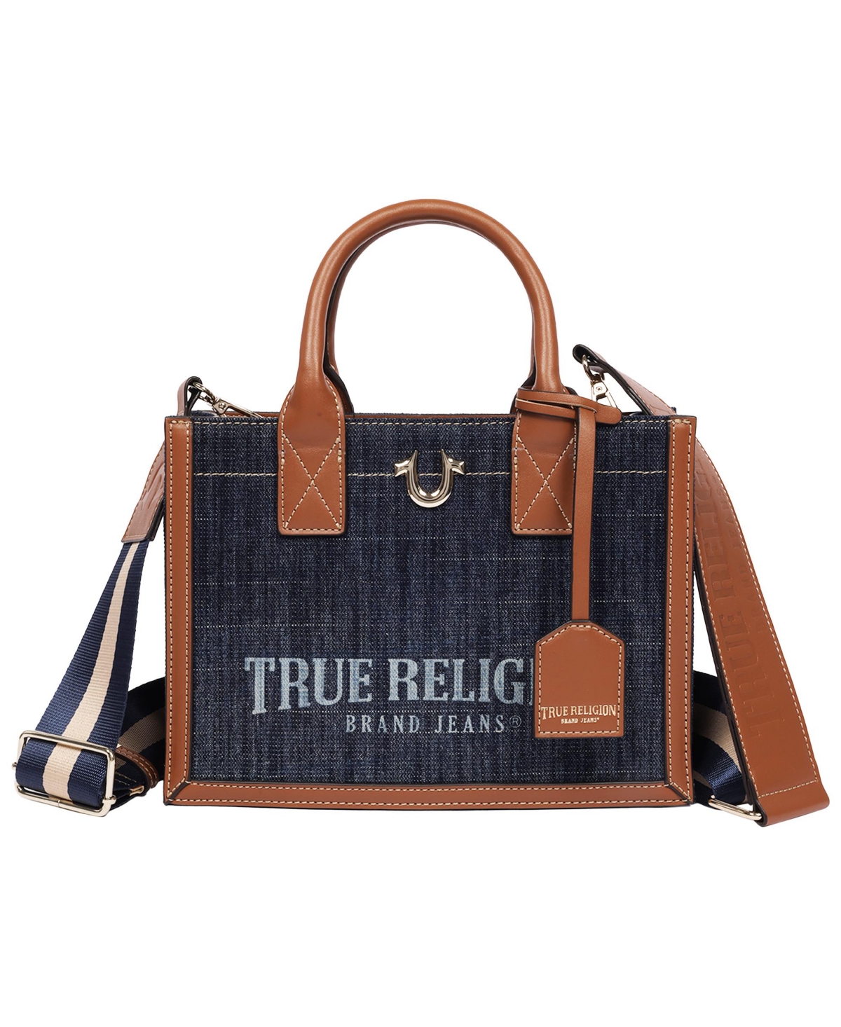 Click here for True Religion Modern Edge Denim Tote - Cognac prices