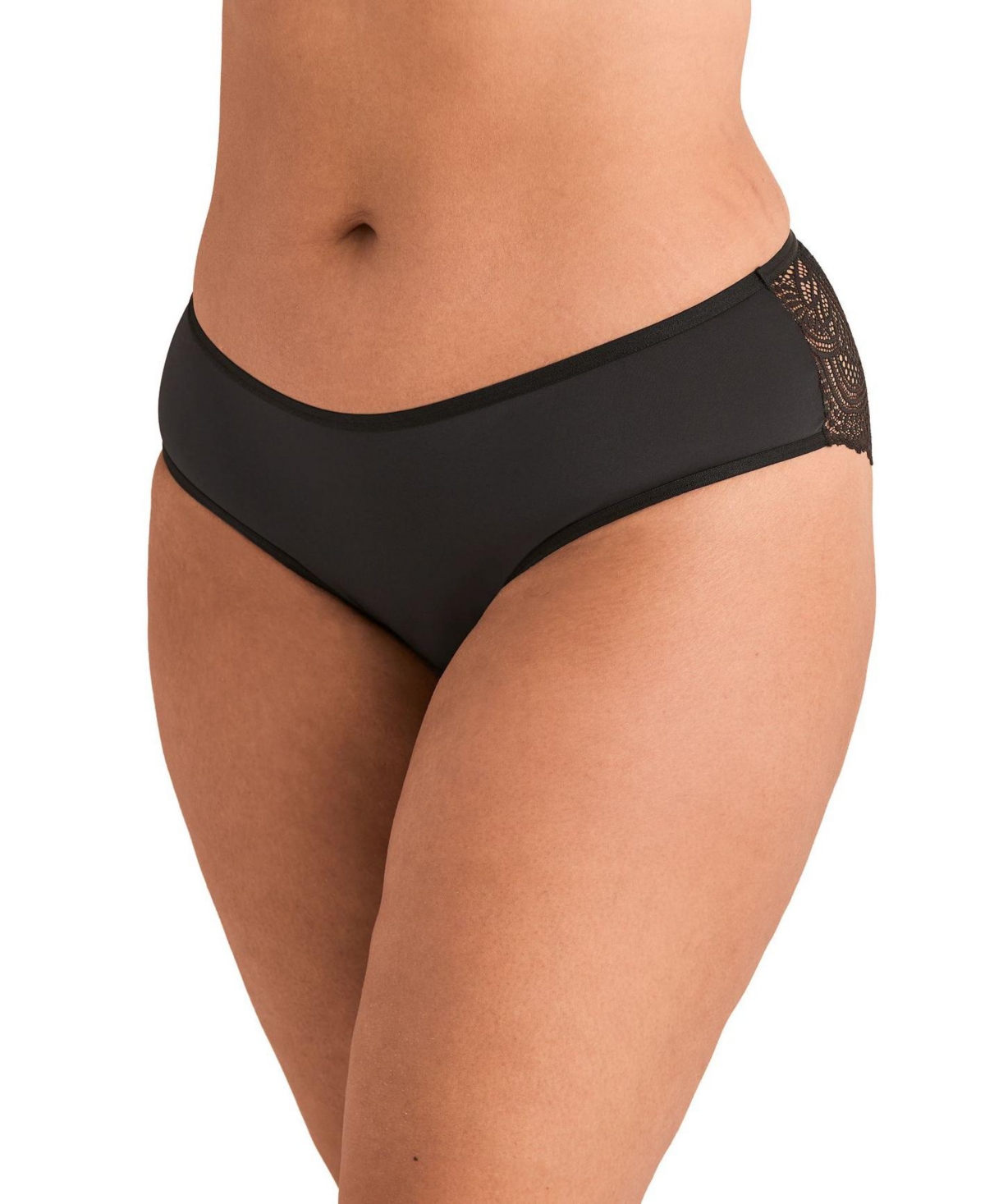 Click here for Adore Me Plus Size Allyce Hipster Panty - Black prices