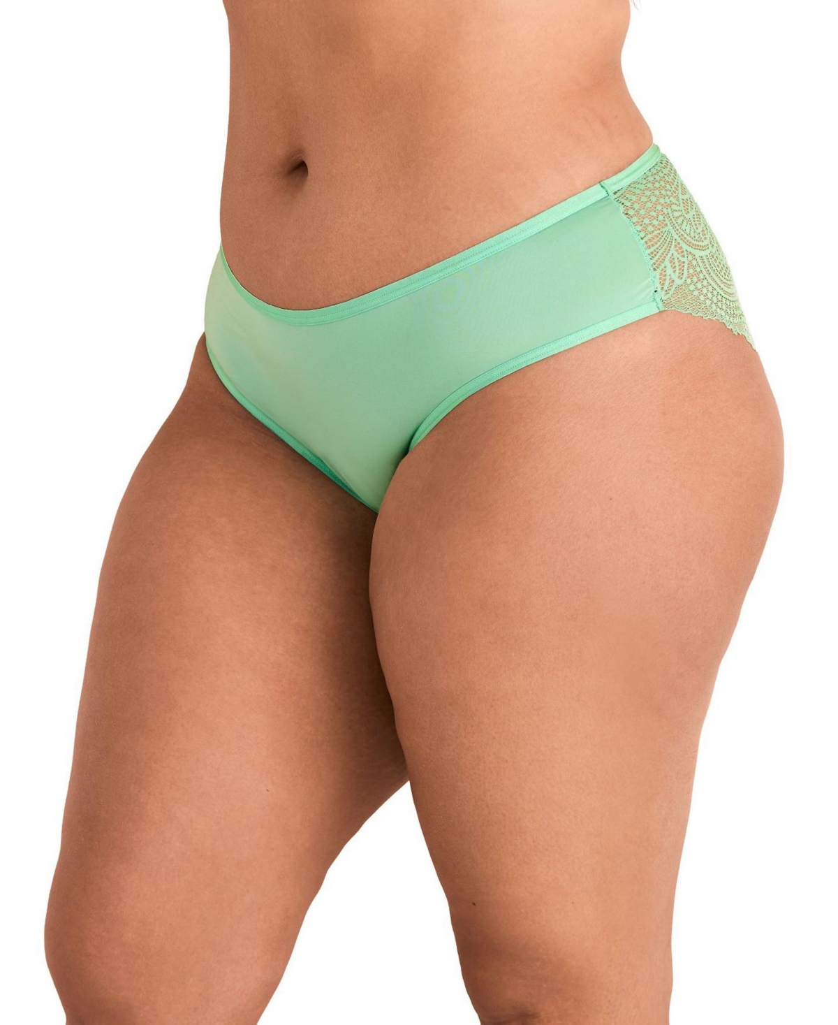 Click here for Adore Me Plus Size Allyce Hipster Panty - Light gr... prices