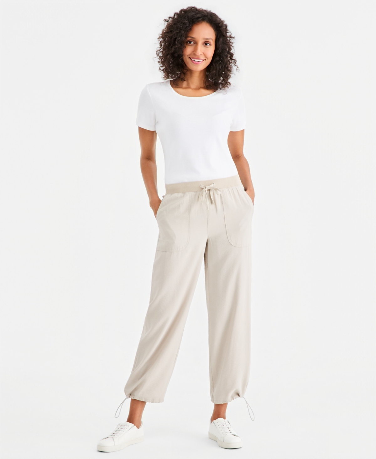 Click here for Style & Co Womens Drapey Bungee Wide-Leg Pants  Ma... prices