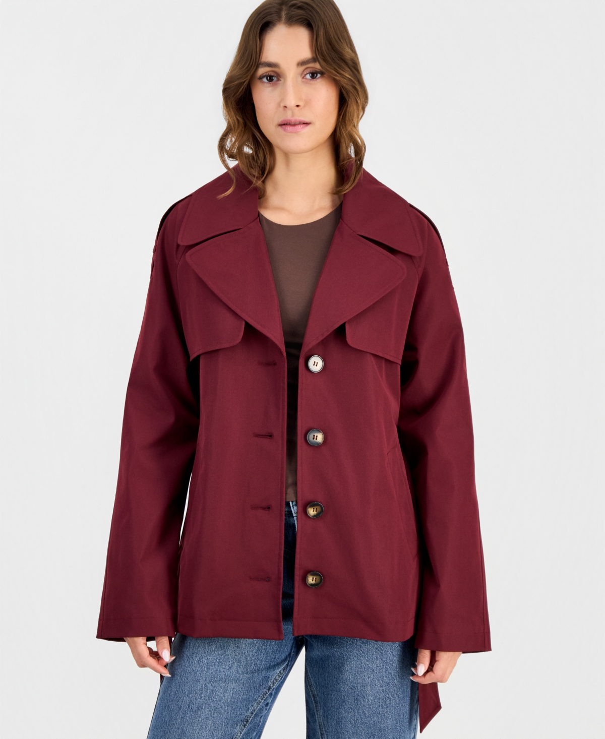 Click here for Maralyn & Me Juniors Cropped Trench Coat  Macys Ex... prices